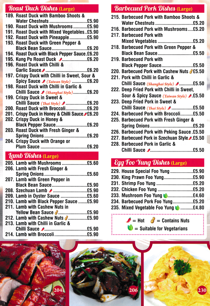 Takeaway menu, phone number and opening hours for Menu for Classic ...