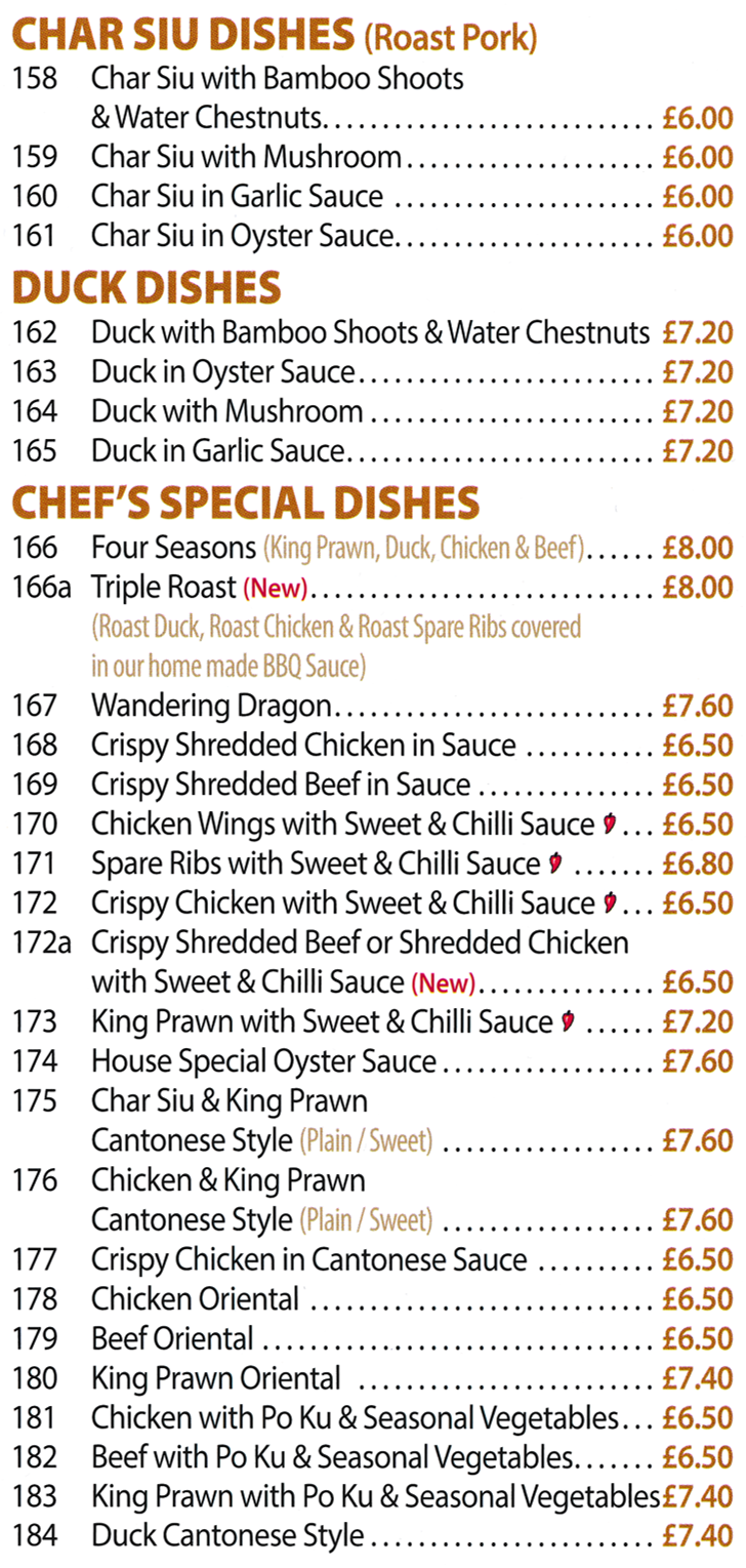 Takeaway menu for Crystal House in Long Eaton. Chinese food delivery.